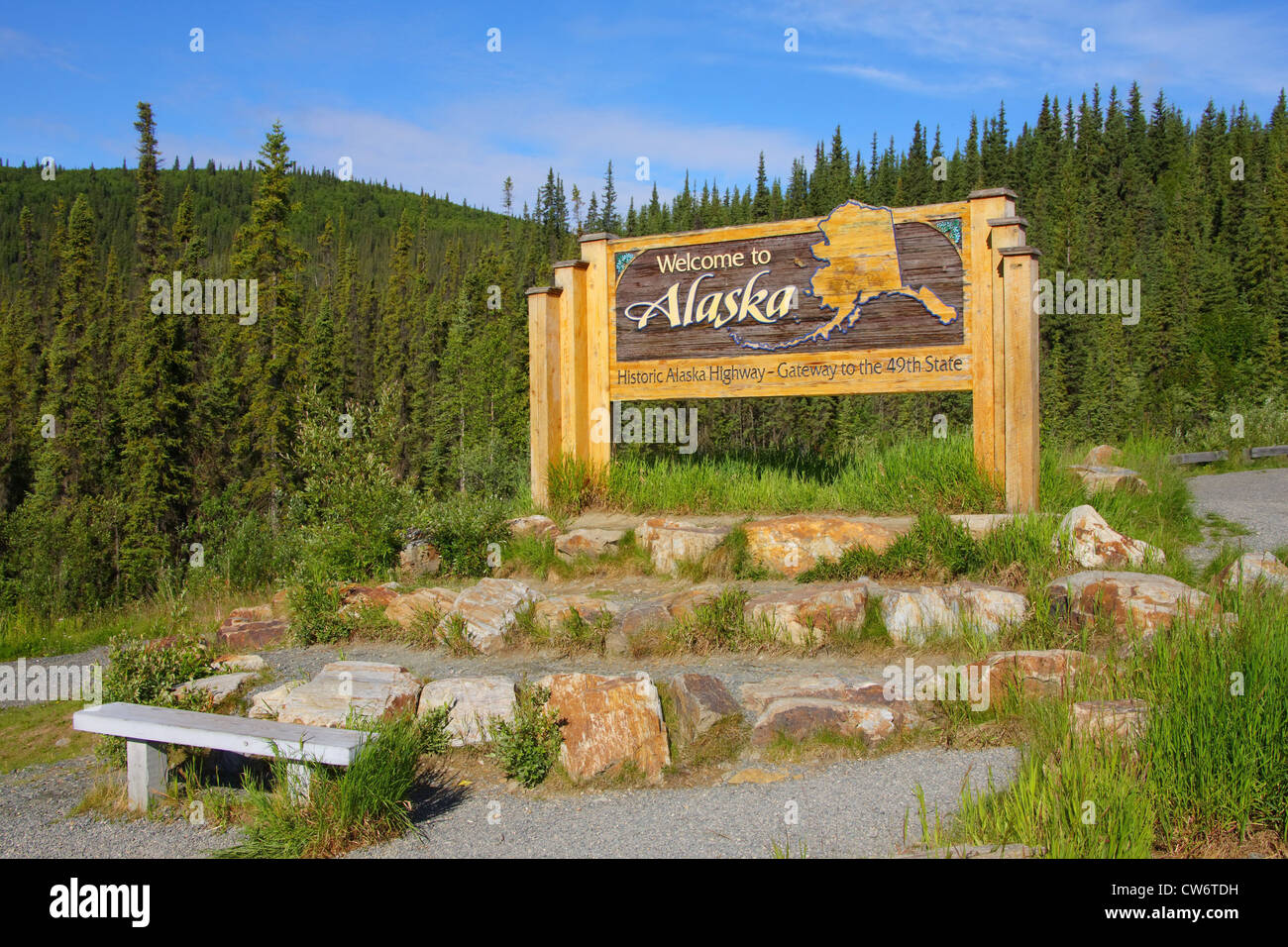 Welcome to alaska sign hi-res stock photography and images - Alamy