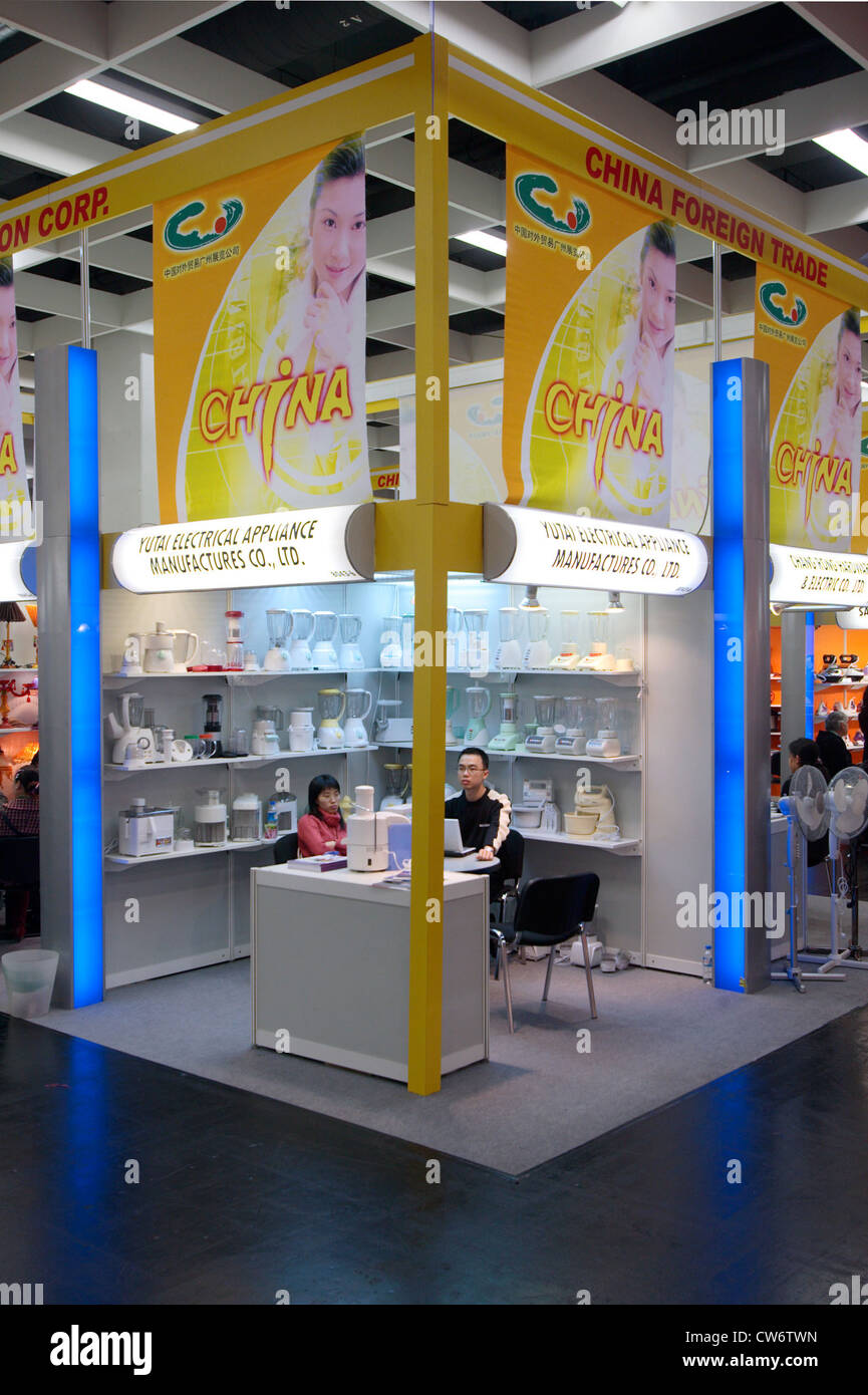 Chinese booth at Domotechnica Stock Photo - Alamy