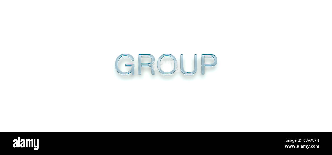 3D Key Word "GROUP" Glass Style Stock Photo - Alamy