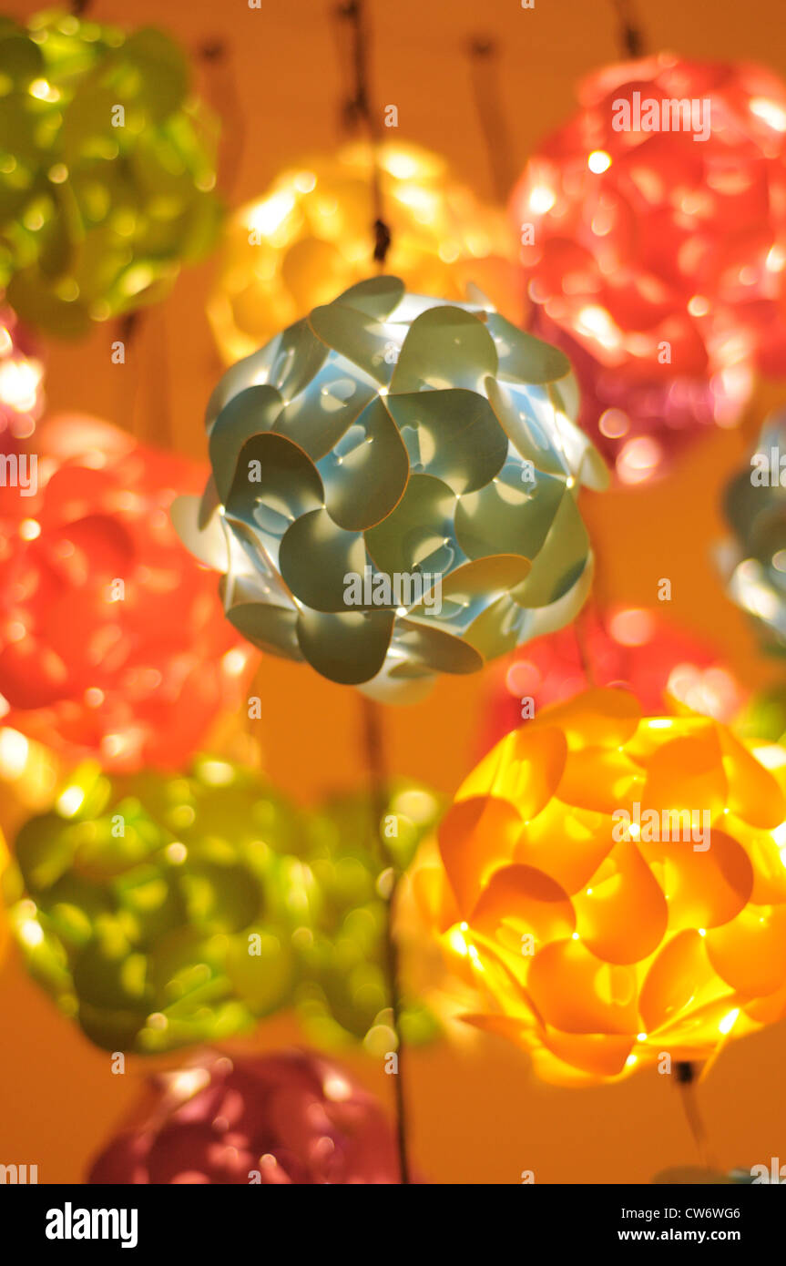 Colourful lighting decoration Stock Photo - Alamy