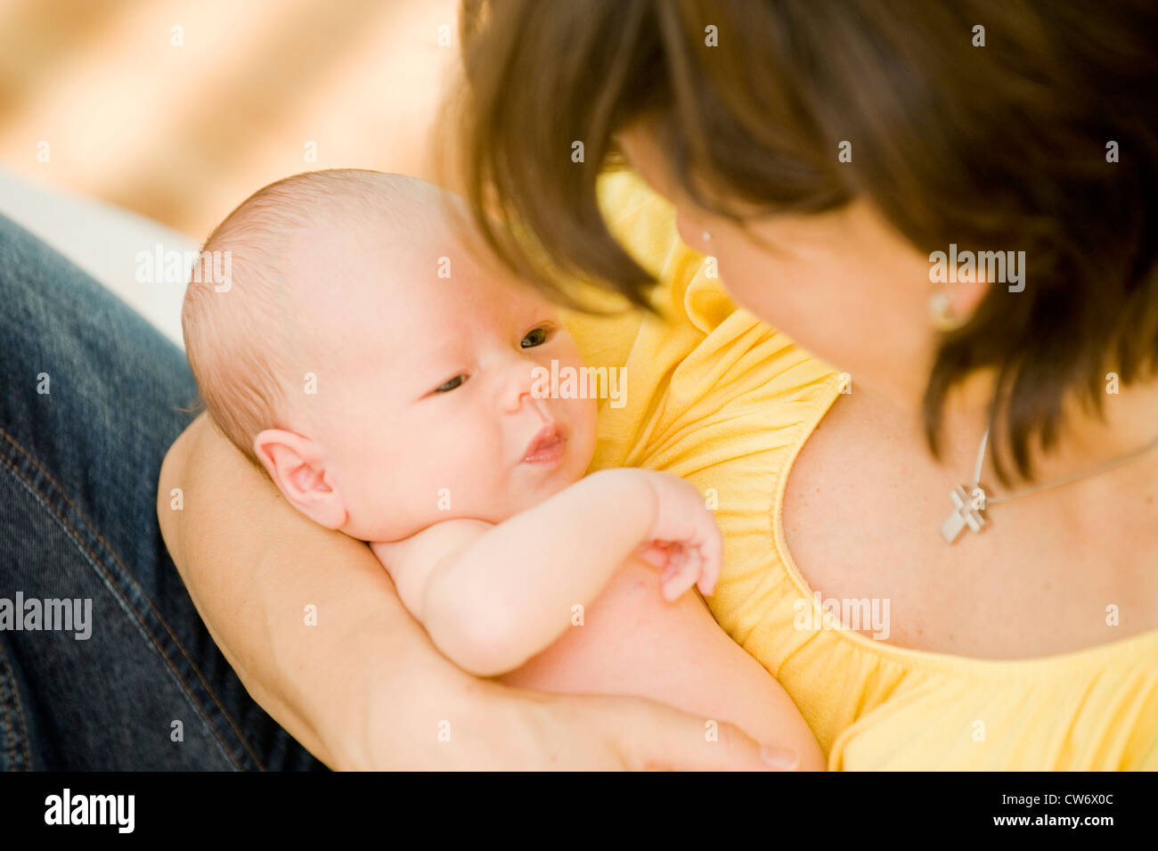 mother with 1 month old baby Stock Photo - Alamy
