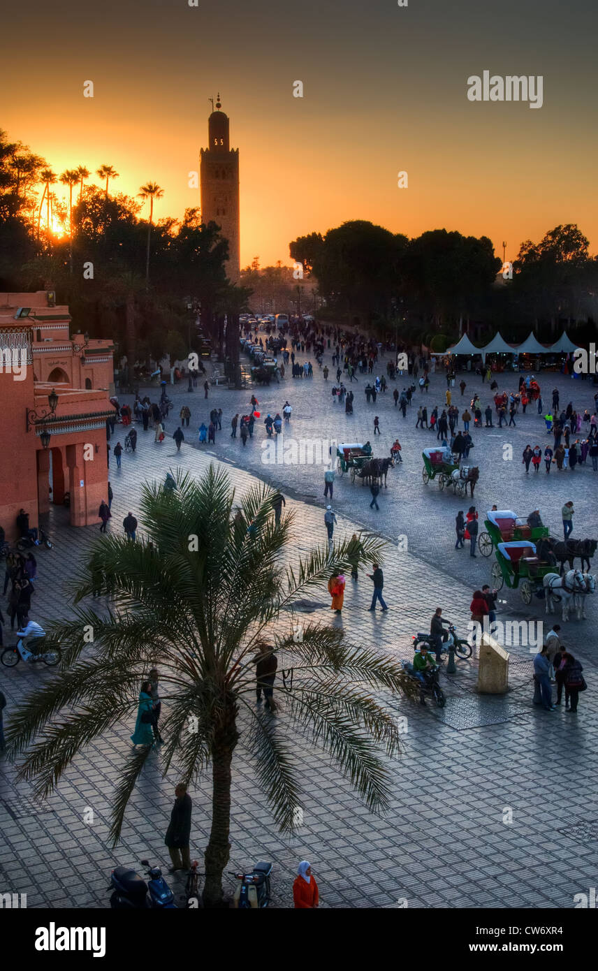 Square of Death courtyard in Marrakesh, Morocco Stock Photo - Alamy