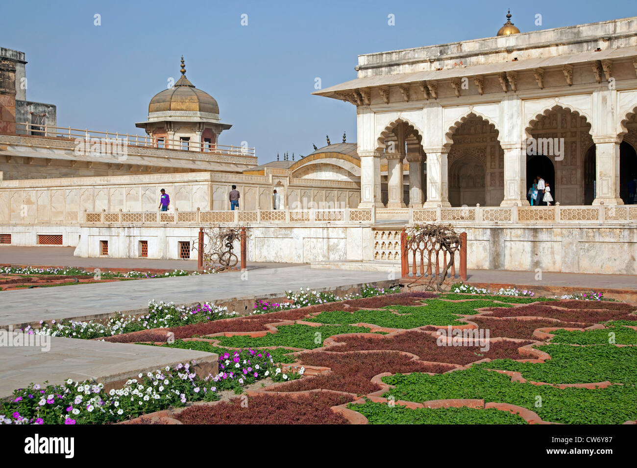 Anguri Bagh gardens in the Agra Fort / Red Fort in Agra, Uttar Pradesh ...