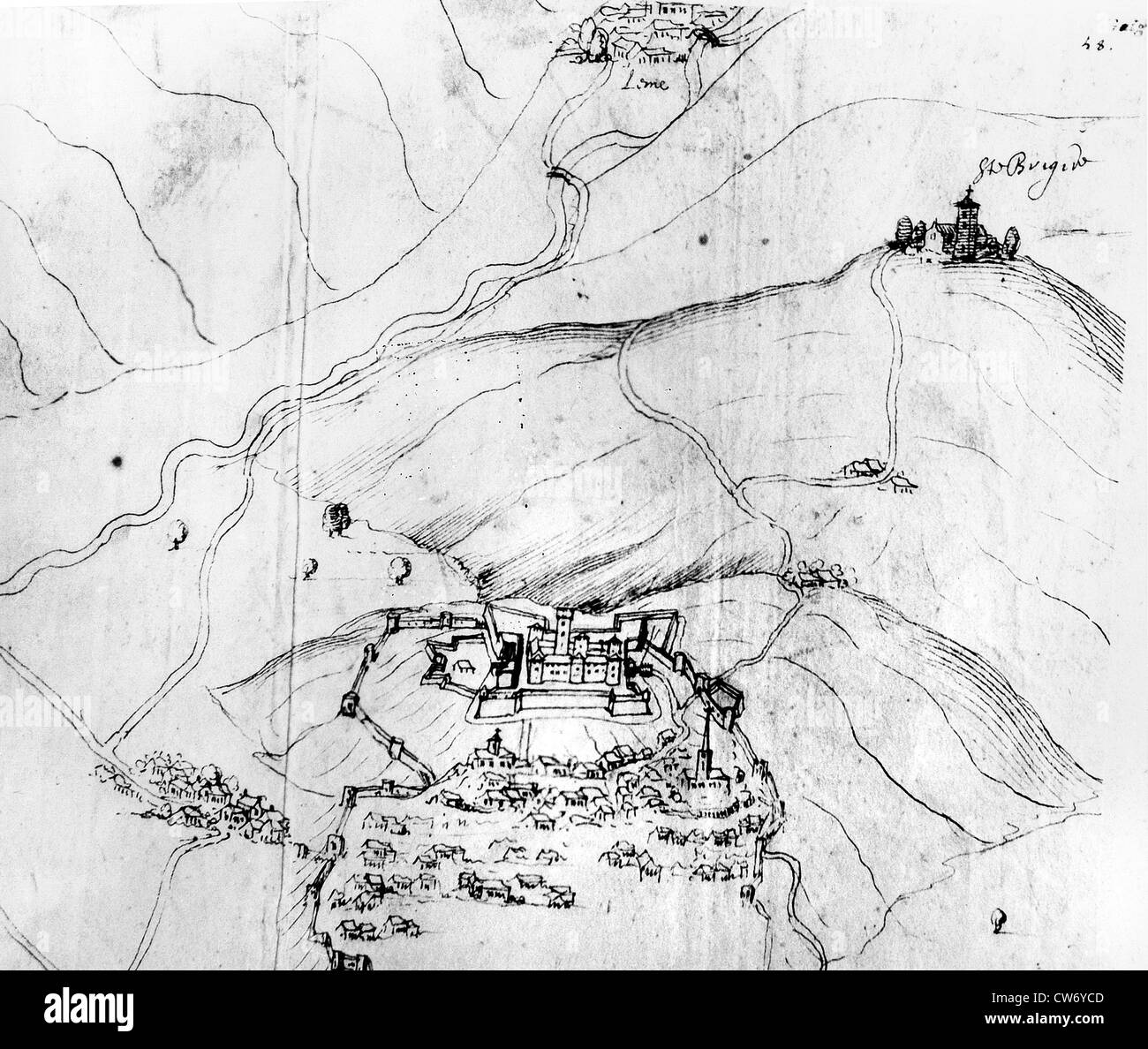 Fortress of Pignerol Stock Photo - Alamy