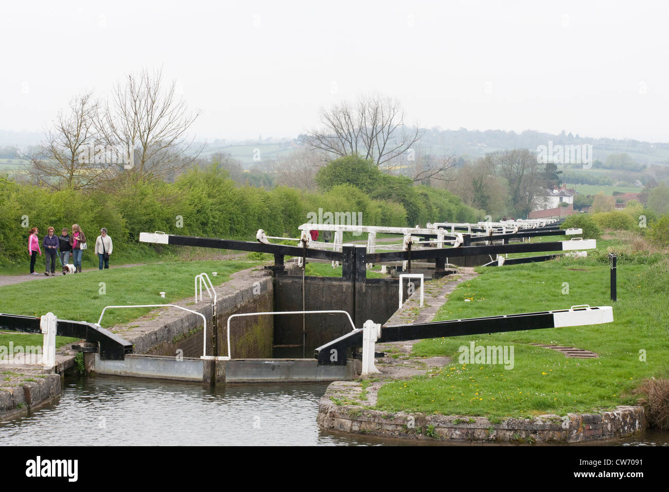 Devizes: Kennet & Avon Canal - Caen Hill [29] Locks Stock Photo - Alamy