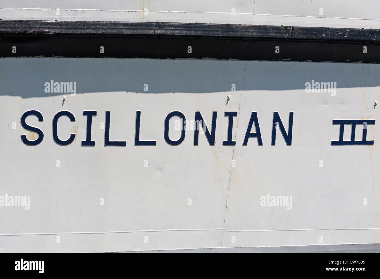 Scillonian 3 nameplate Stock Photo - Alamy