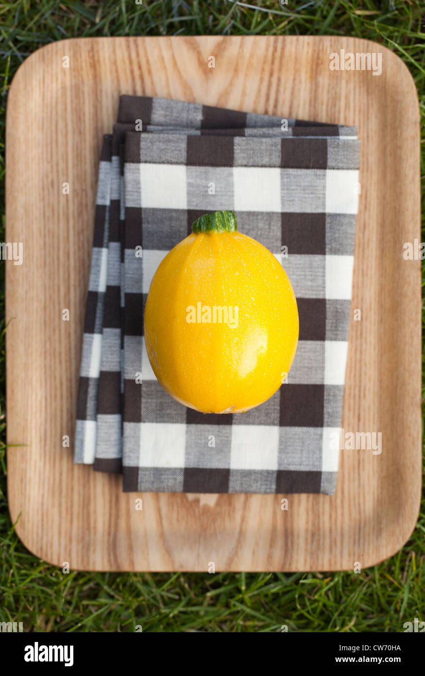 Round Yellow Courgette Stock Photo - Alamy
