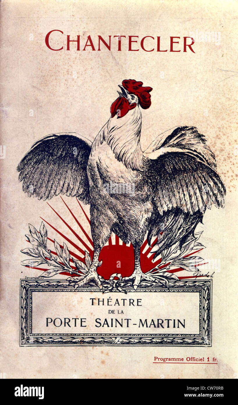 Chanteclerc. Part of Edouard Rostand Stock Photo - Alamy