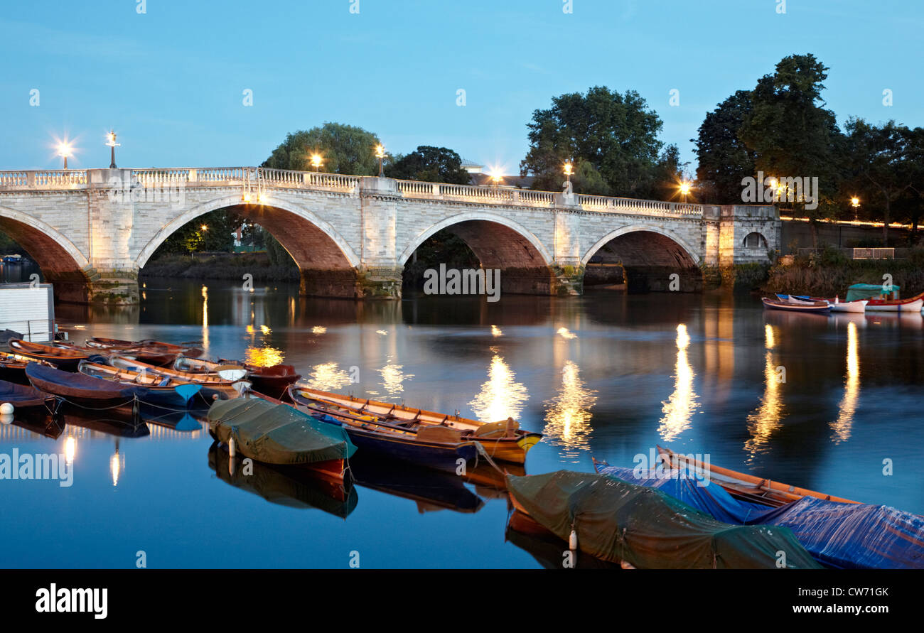 Richmond Bridge At Sunset London UK Stock Photo - Alamy