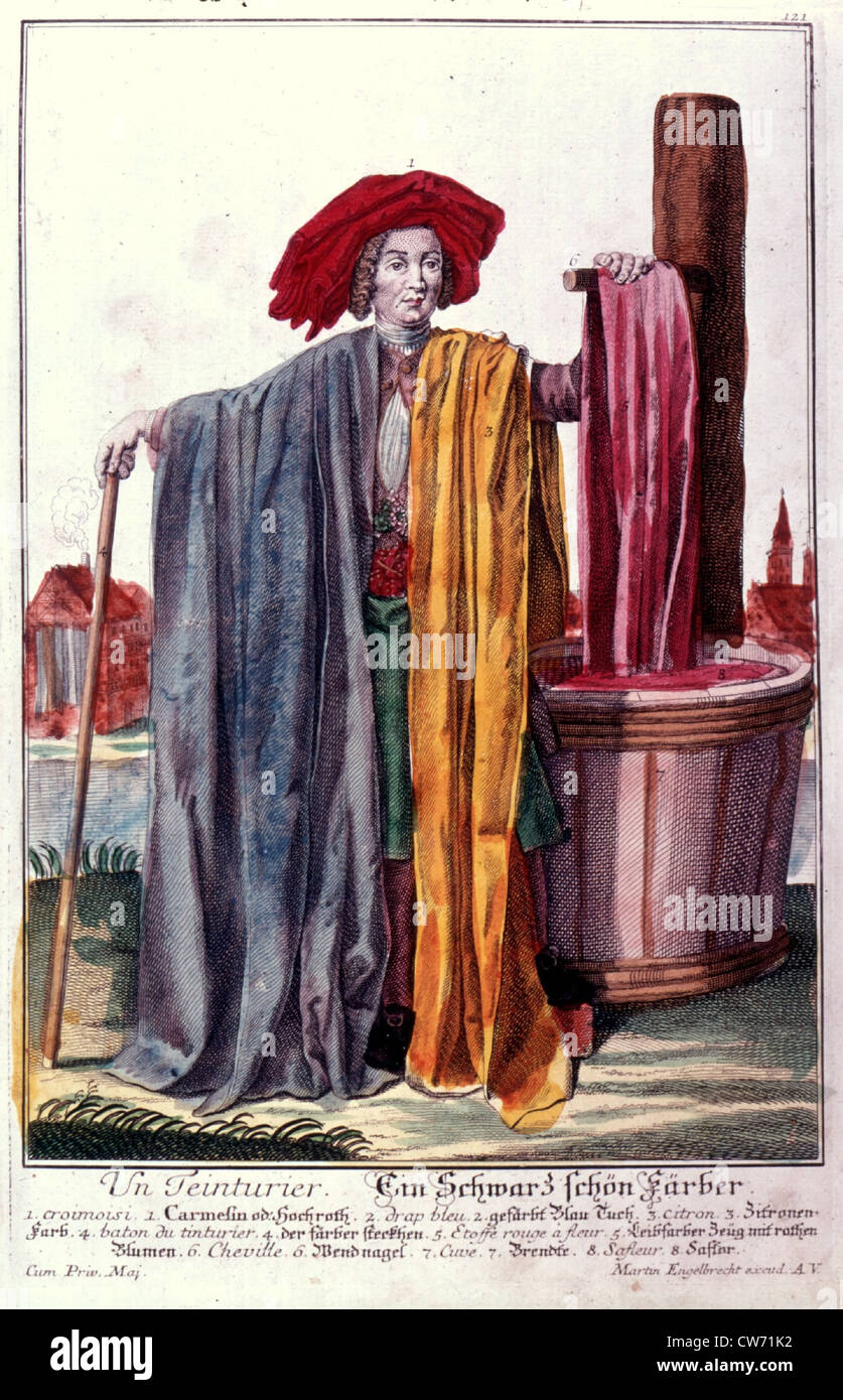 Symbol of the dyer Stock Photo - Alamy