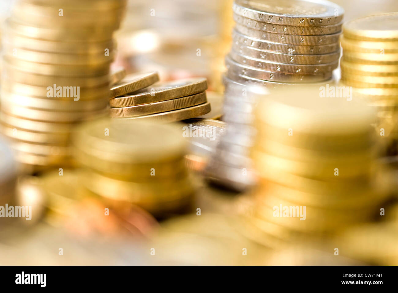 Piles of euros hi-res stock photography and images - Alamy