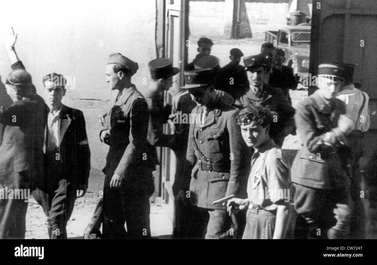 The Liberation of France. Summer of 1944. Purge in Lyons Stock Photo ...