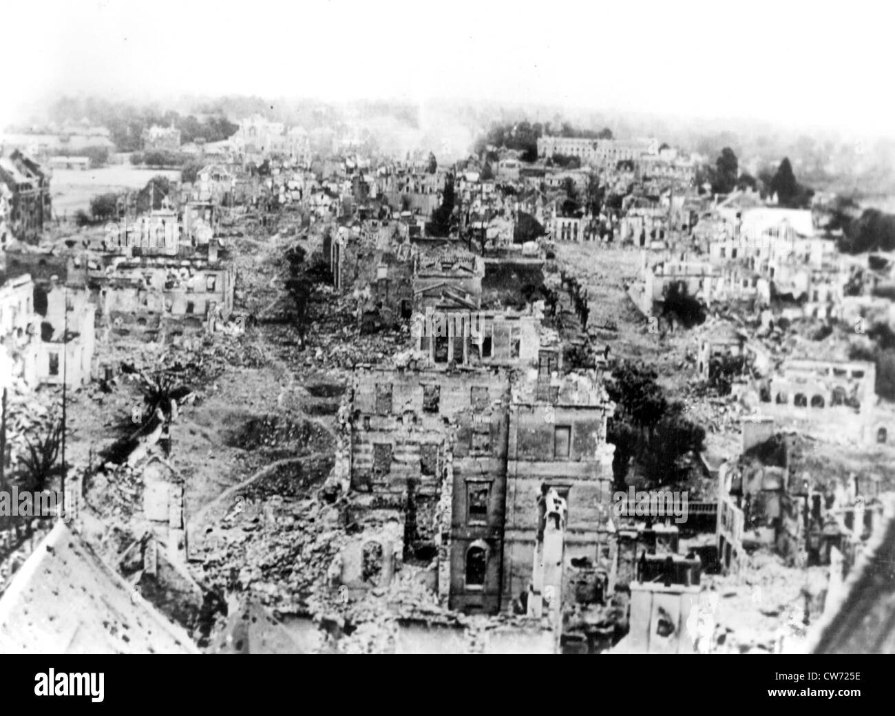 Ruins of the city of Saint-Lô, 1944 Stock Photo - Alamy