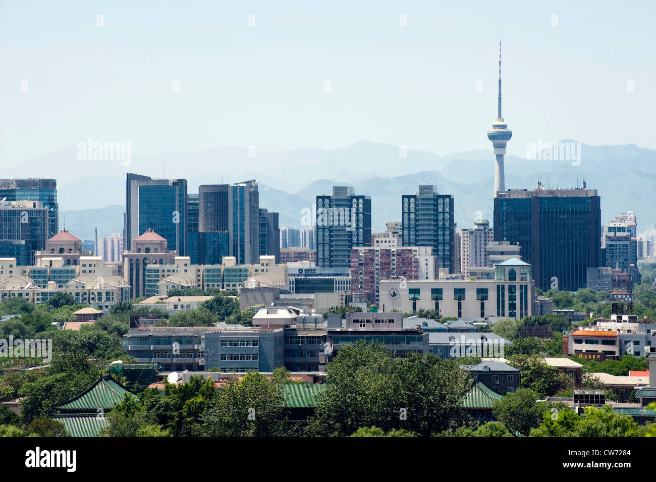 Skyline of Beijing with CCTV tower, China, Beijing Stock Photo - Alamy