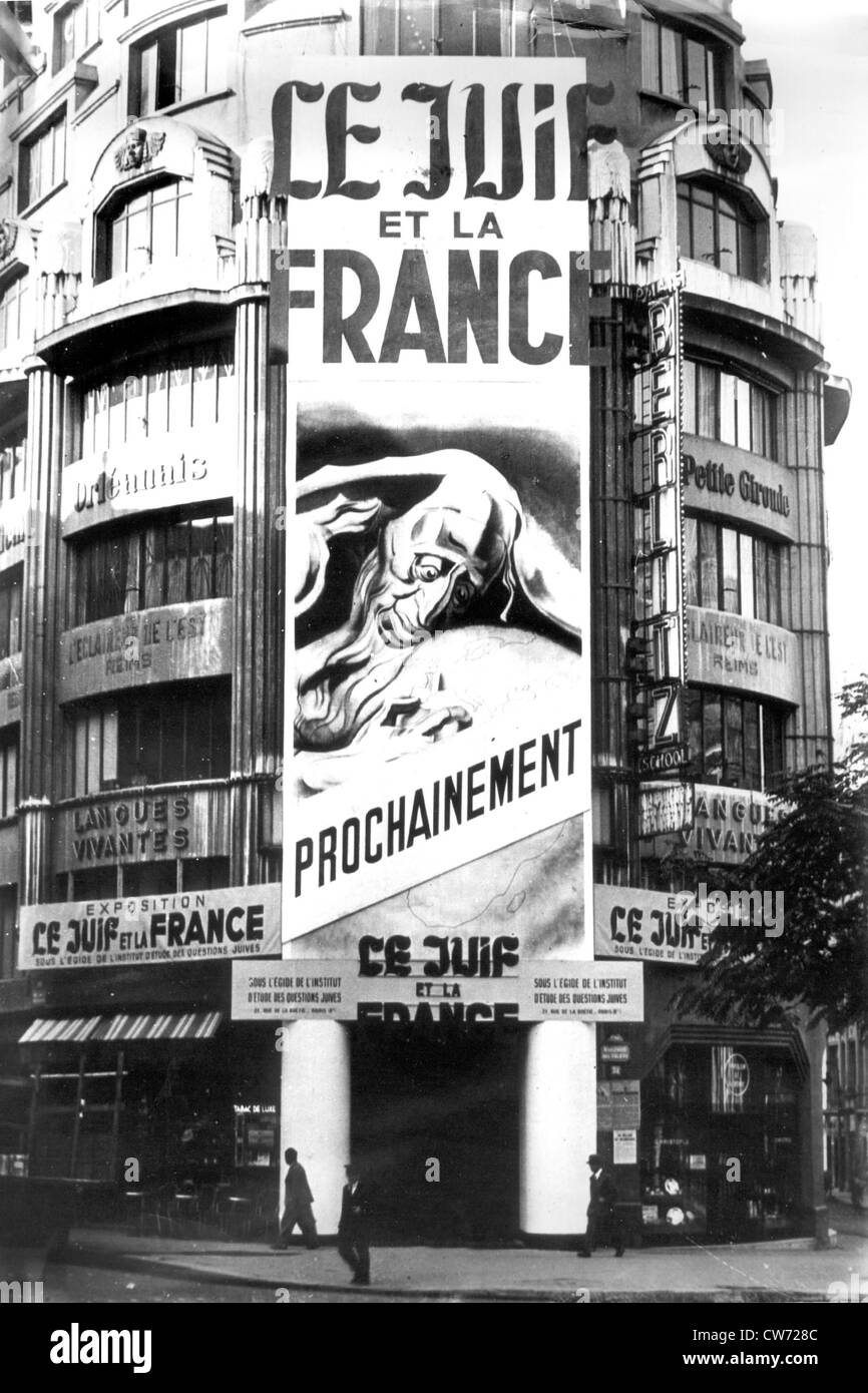 The Jew and France exhibition, Paris, 1941 Stock Photo - Alamy