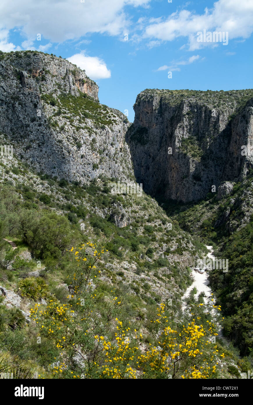 Hiking in the Vall de Laguar, province of Alicante, Valencia, Spain ...