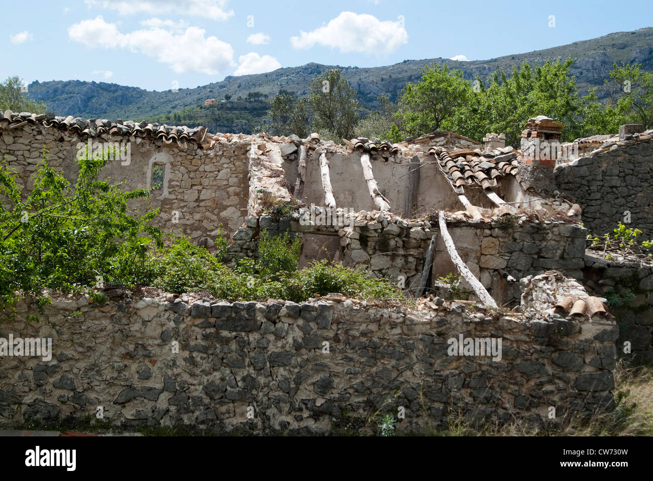 abandoned village, Vall de Laguar, Benimaurell province of Alicante ...