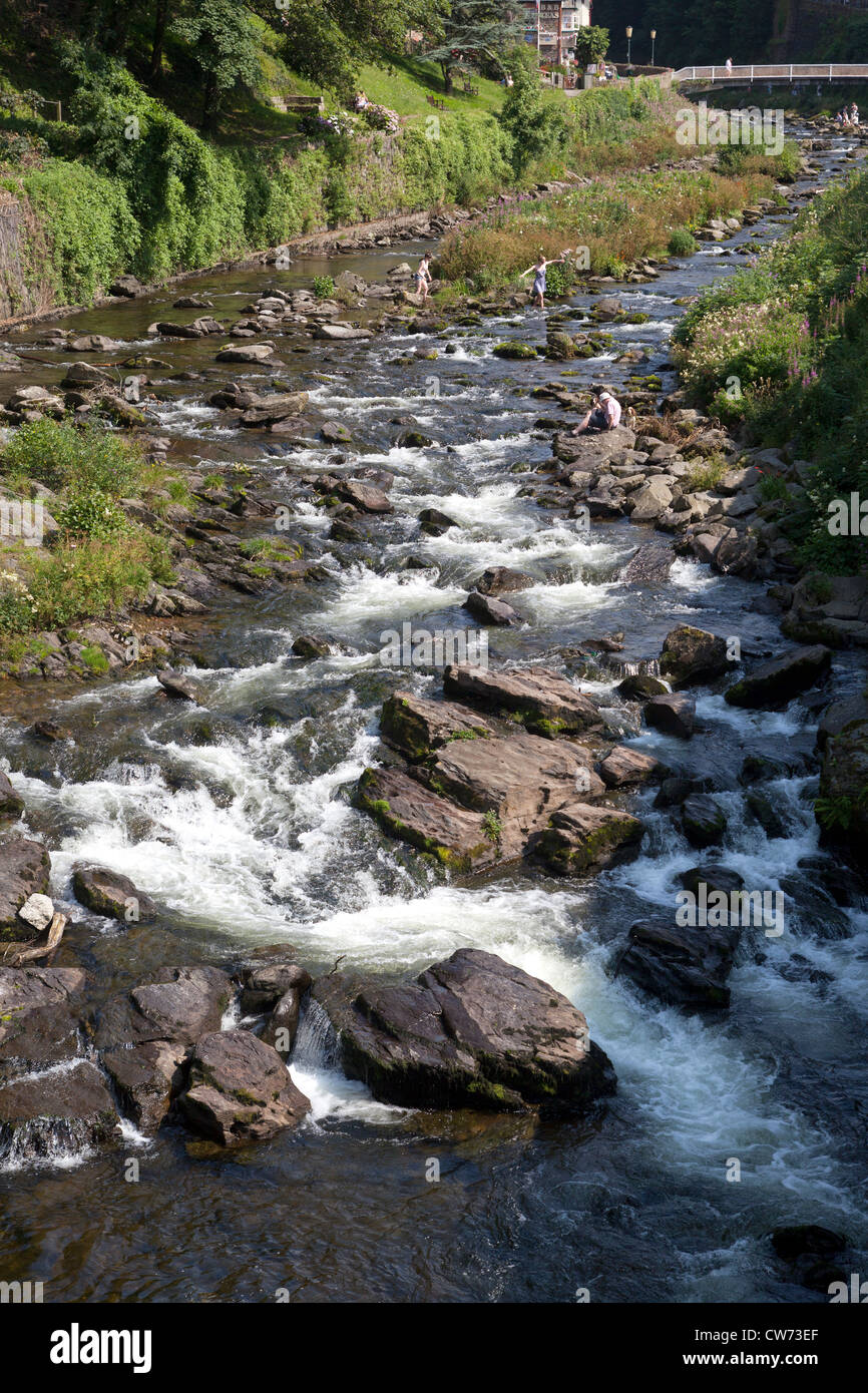 Lyn River at Lynmouth Devon Stock Photo - Alamy