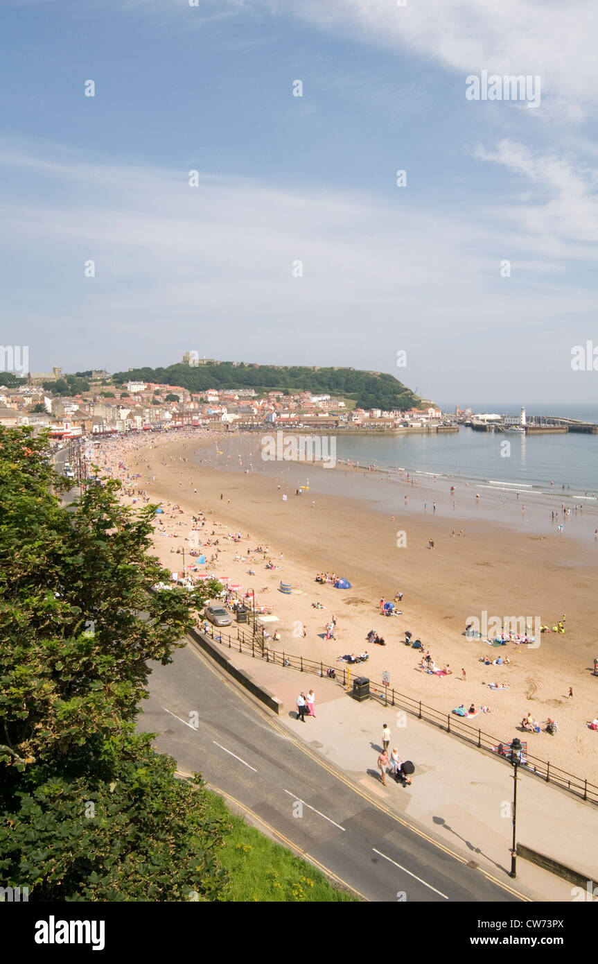 Scarborough beach beaches sea front seafront resort holiday yorkshire ...