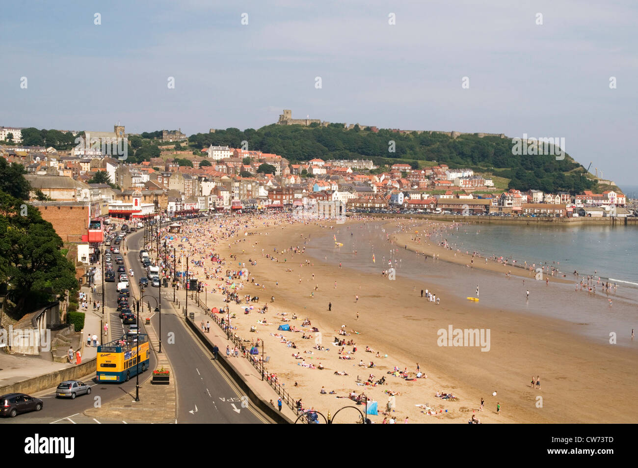 Scarborough beach beaches sea front seafront resort holiday yorkshire ...