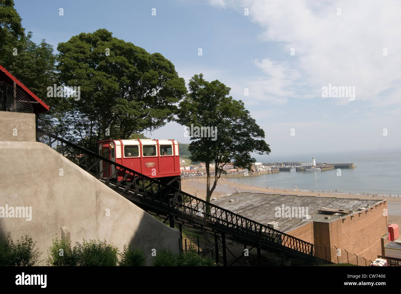 scarborough cliff lift north yorkshire seaside sea side attraction uk ...