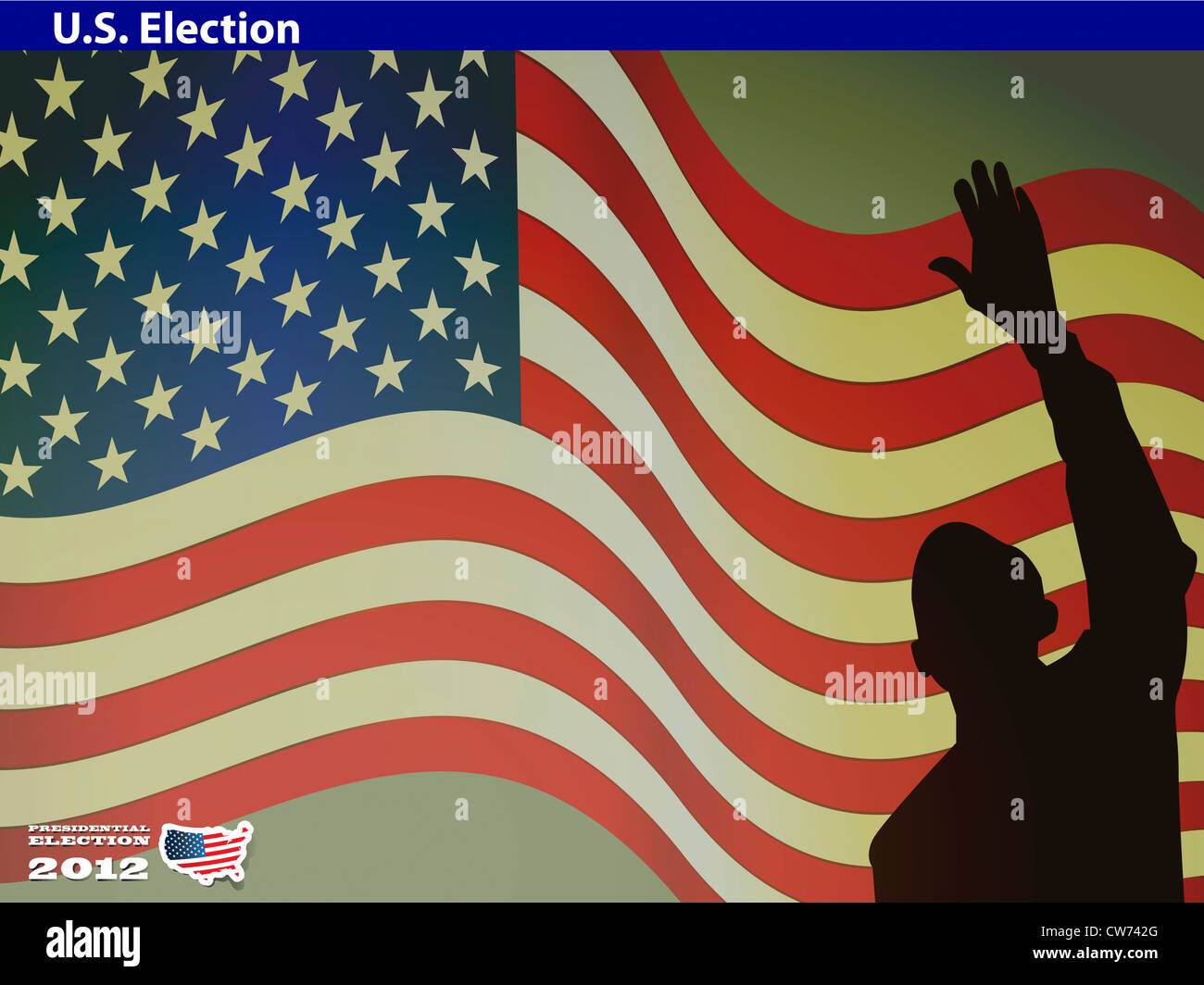 2012 U S Presidential Election poster and background Stock Photo - Alamy