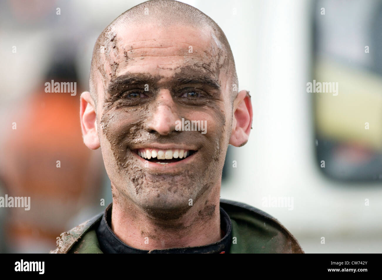 Mud splattered face hi-res stock photography and images - Alamy