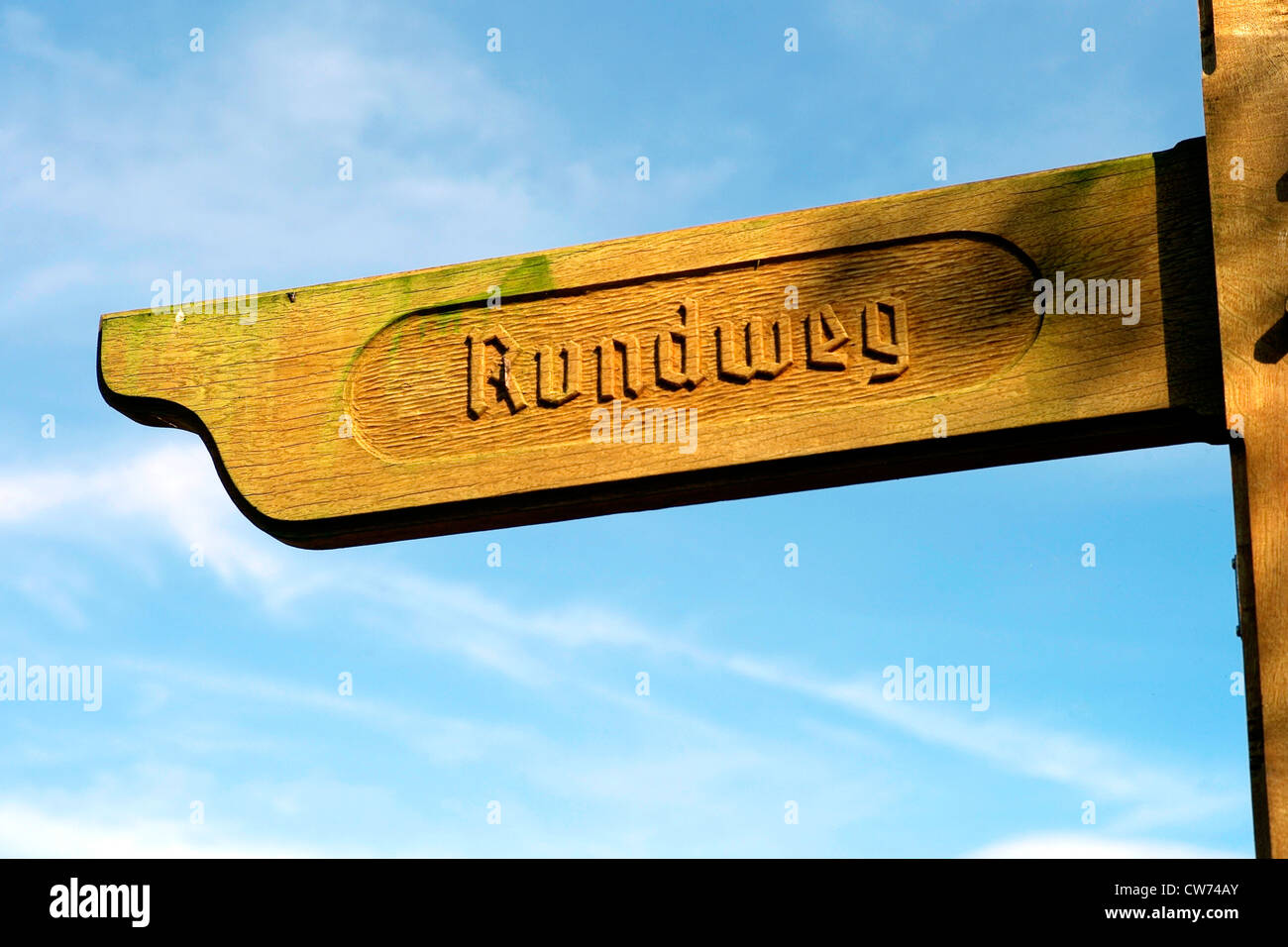 signpost loop road, Germany Stock Photo - Alamy