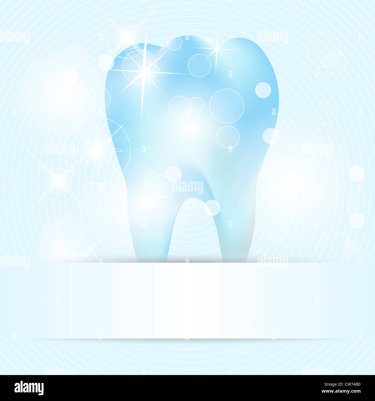 Blue dental background with clean and bright tooth Stock Photo - Alamy