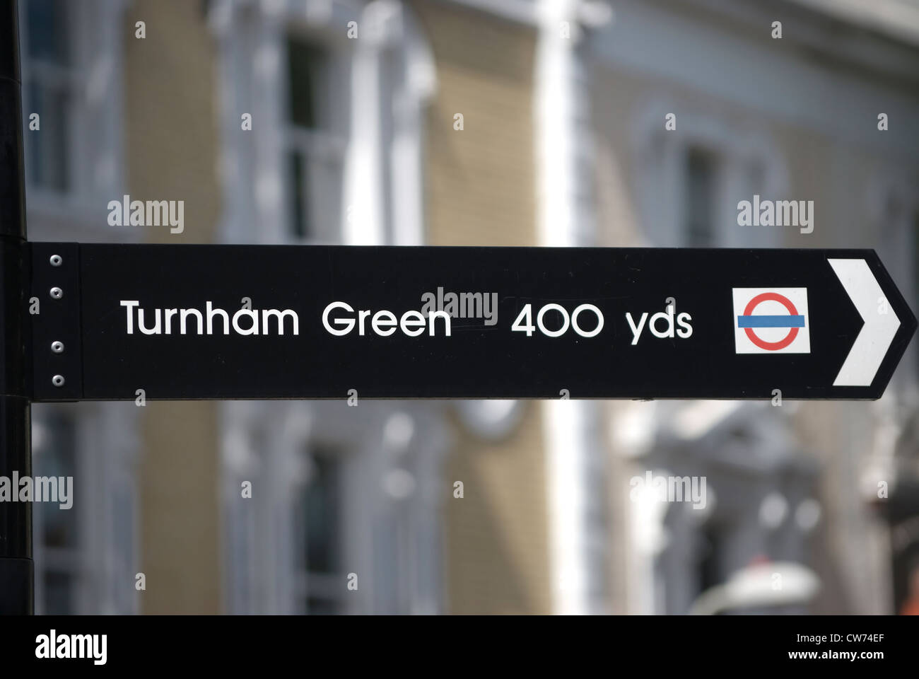 sign for turnham green underground station, chiswick, london, england ...
