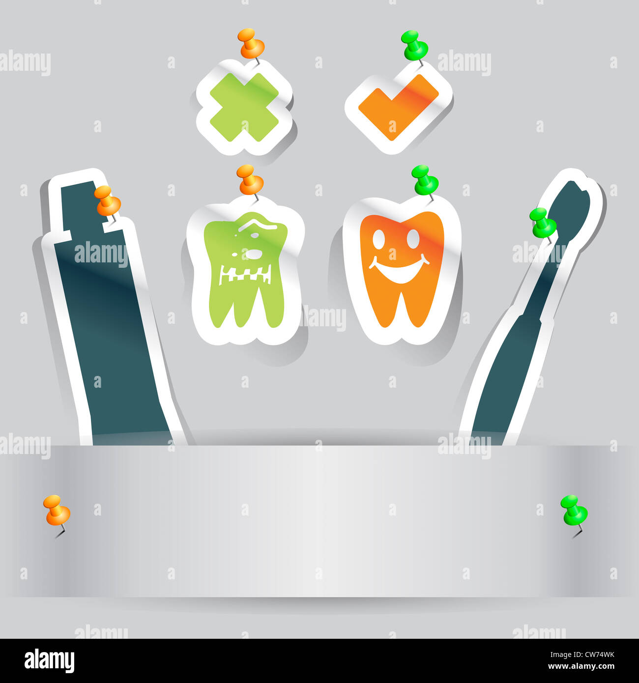 paper cut dental health teeth icon with copy space Stock Photo - Alamy