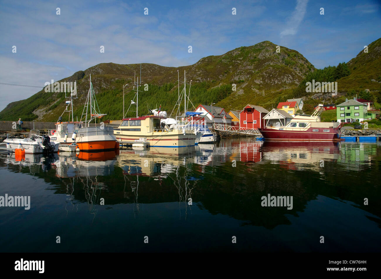 Runde harbour, Norway, Runde Stock Photo - Alamy