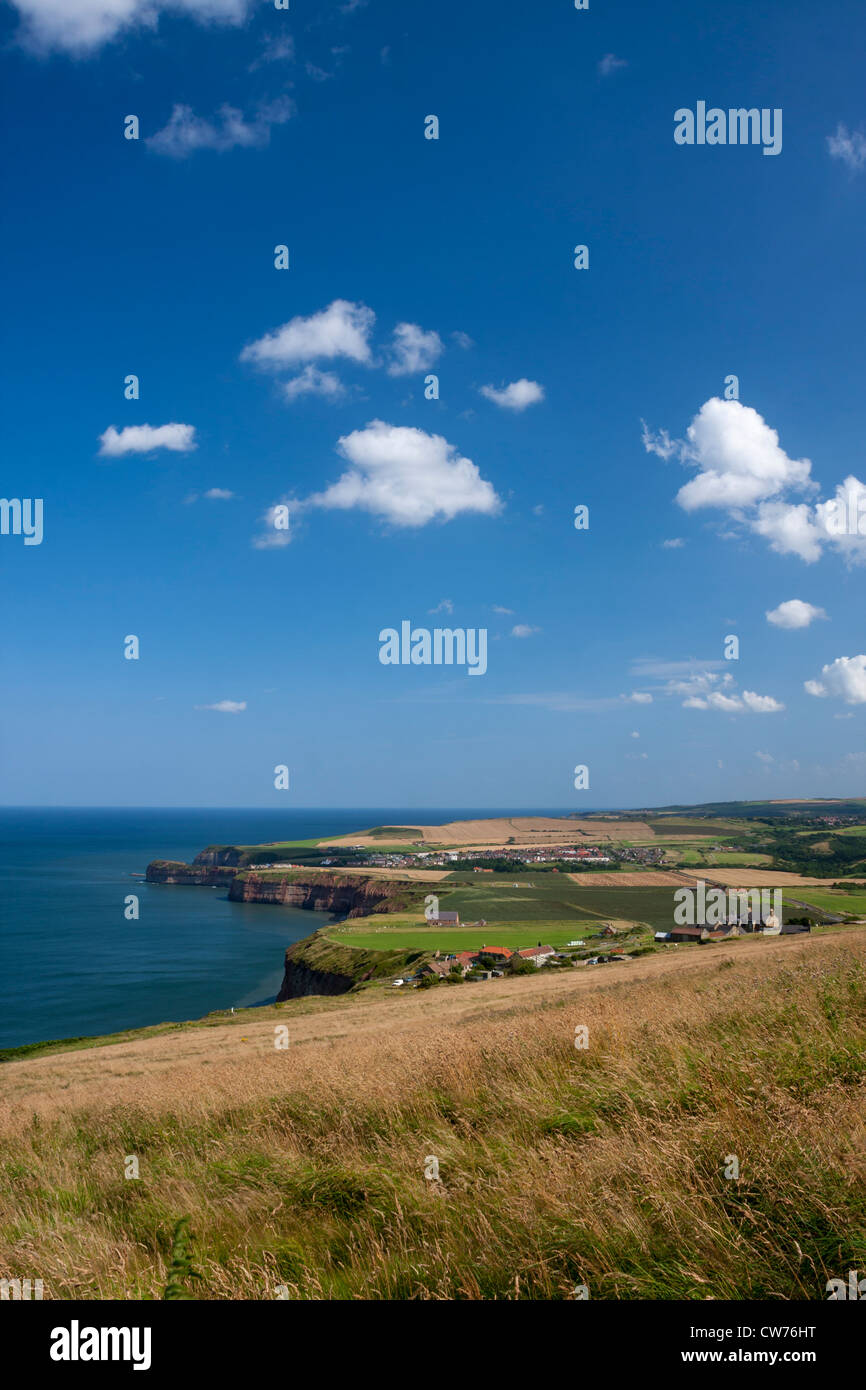 Views from Boulby Cliff looking towards Staithes Stock Photo - Alamy