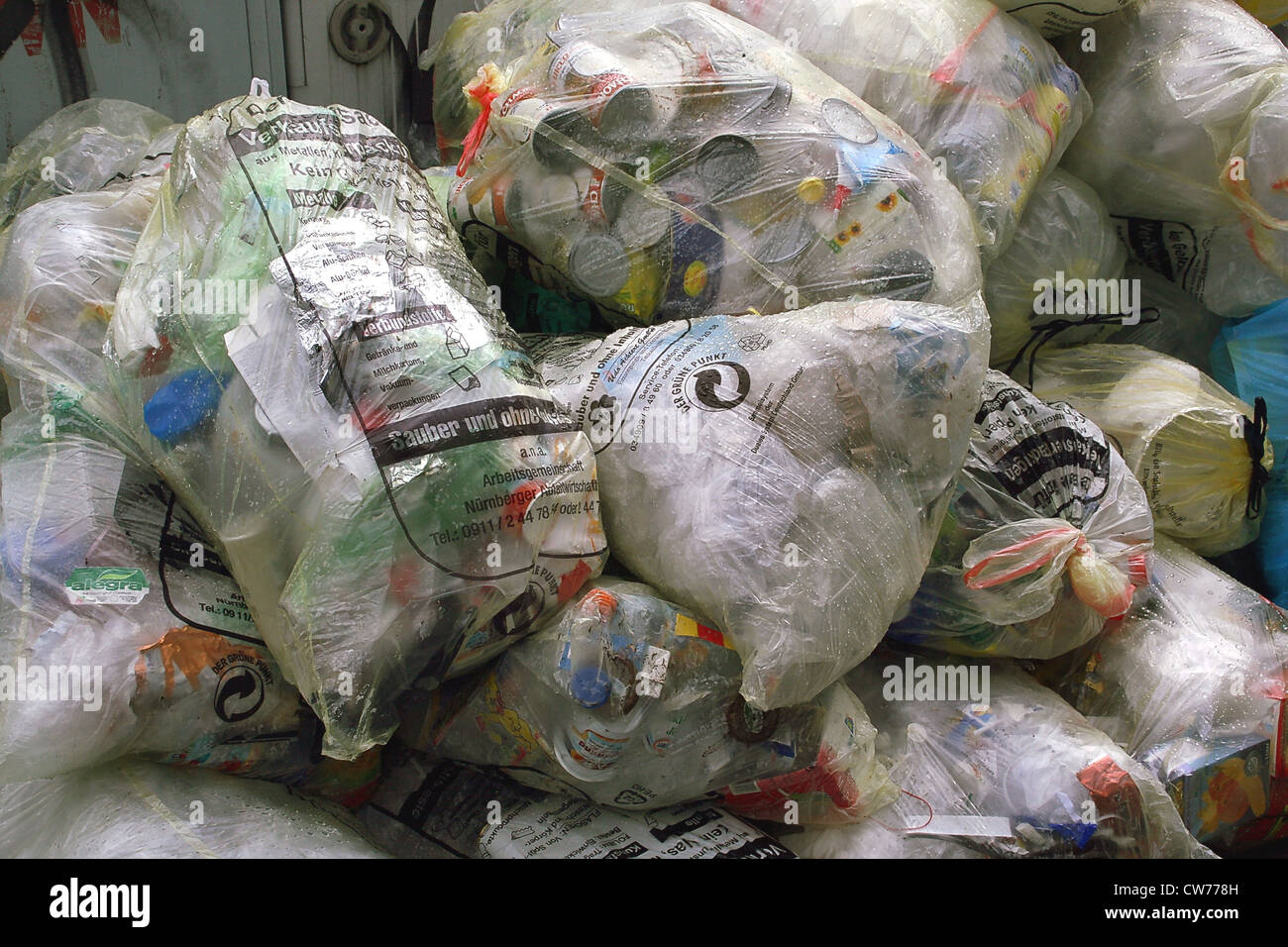 garbage, yellow bag Stock Photo - Alamy