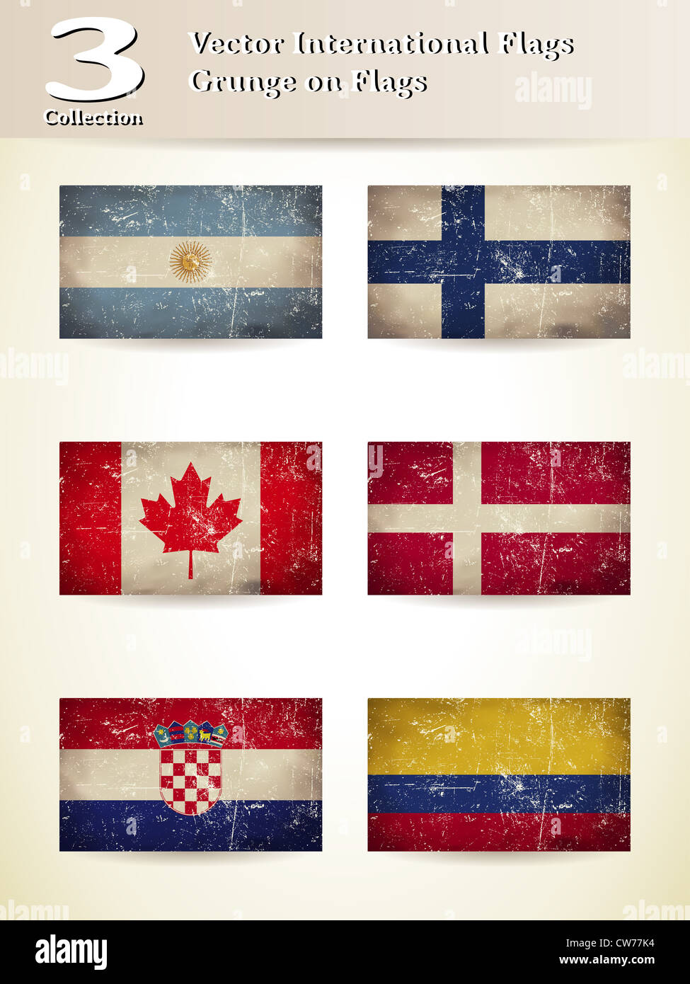 international Flags Gunge on Flags set 3 Stock Photo - Alamy