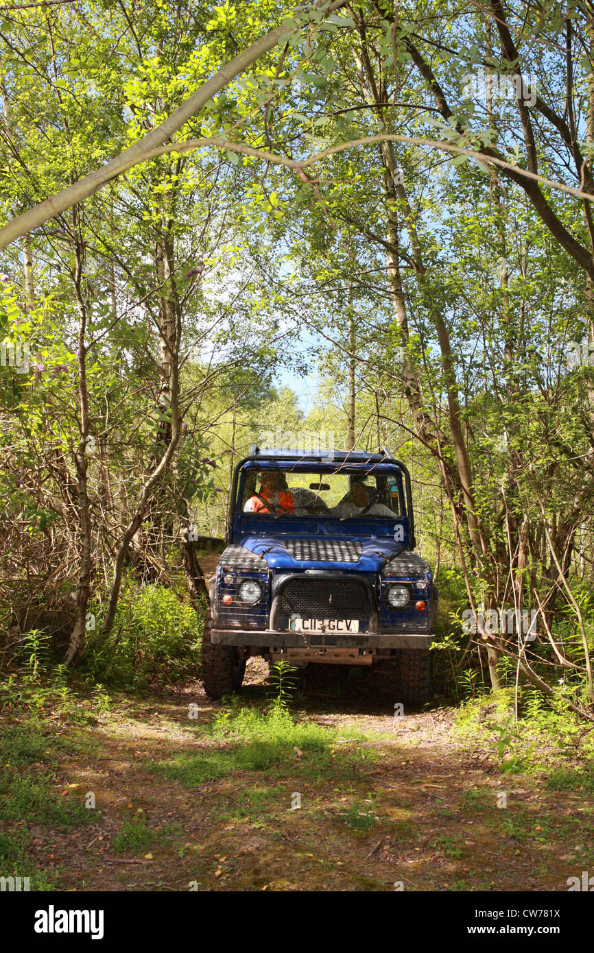 Members of a 4x4 club enjoy a day at the private off road facility at ...