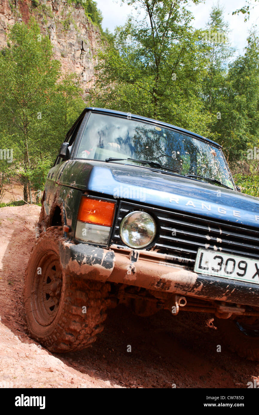 Members of a 4x4 club enjoy a day at the private off road facility at ...