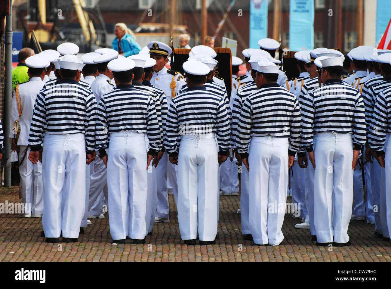 sailors of Cuauhtemoc Tall Ship, Netherlands, Den Helder Stock Photo ...