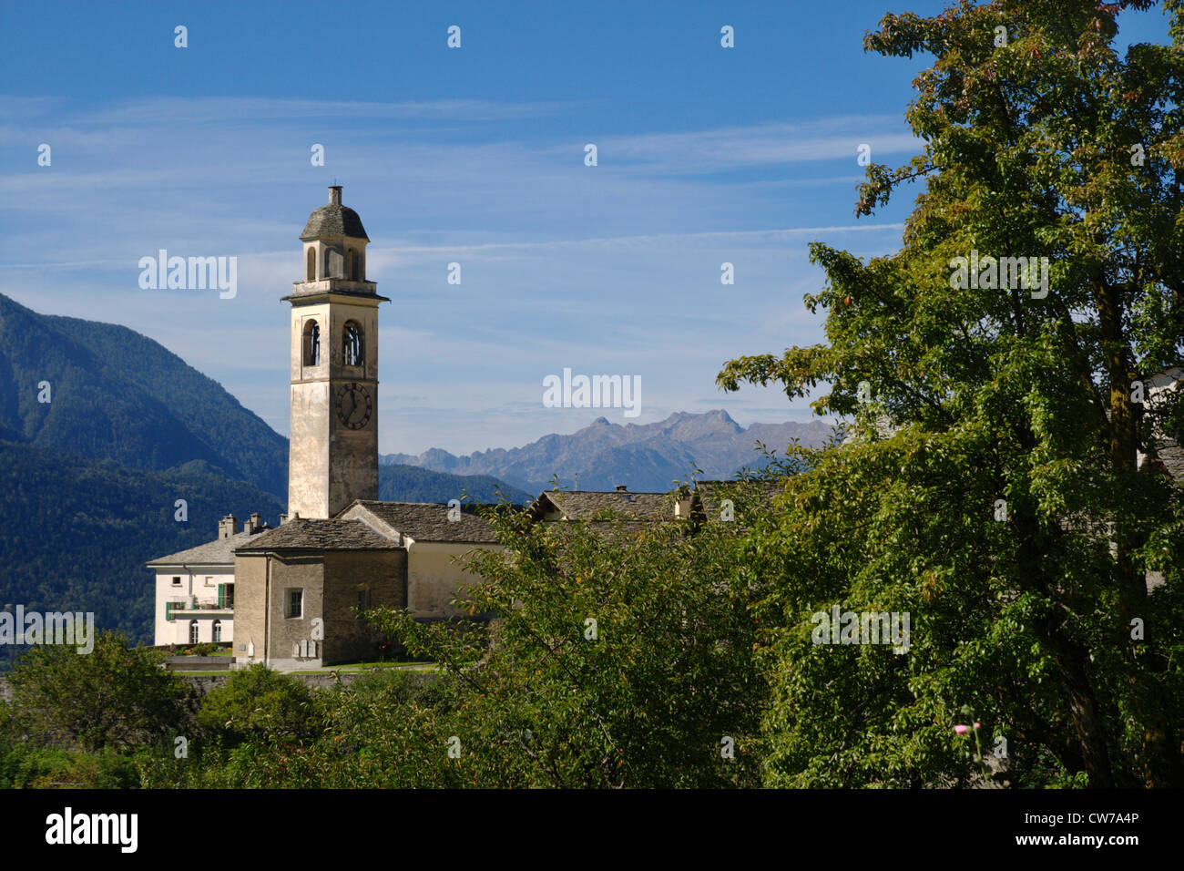 Alpine village soglio switzerland hi-res stock photography and images ...