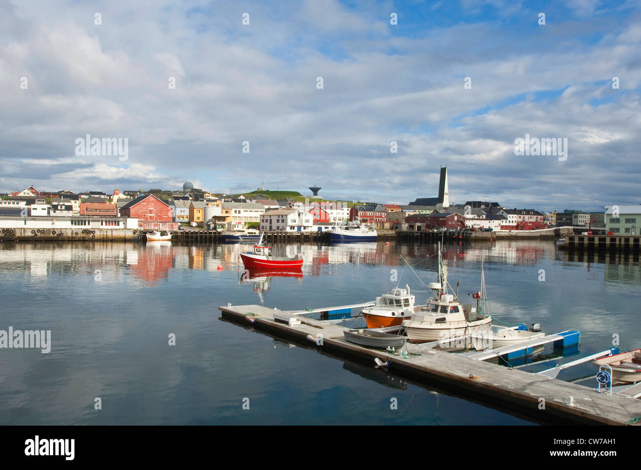 fishing boats in port of Vadso, Norway, Vadso Stock Photo - Alamy