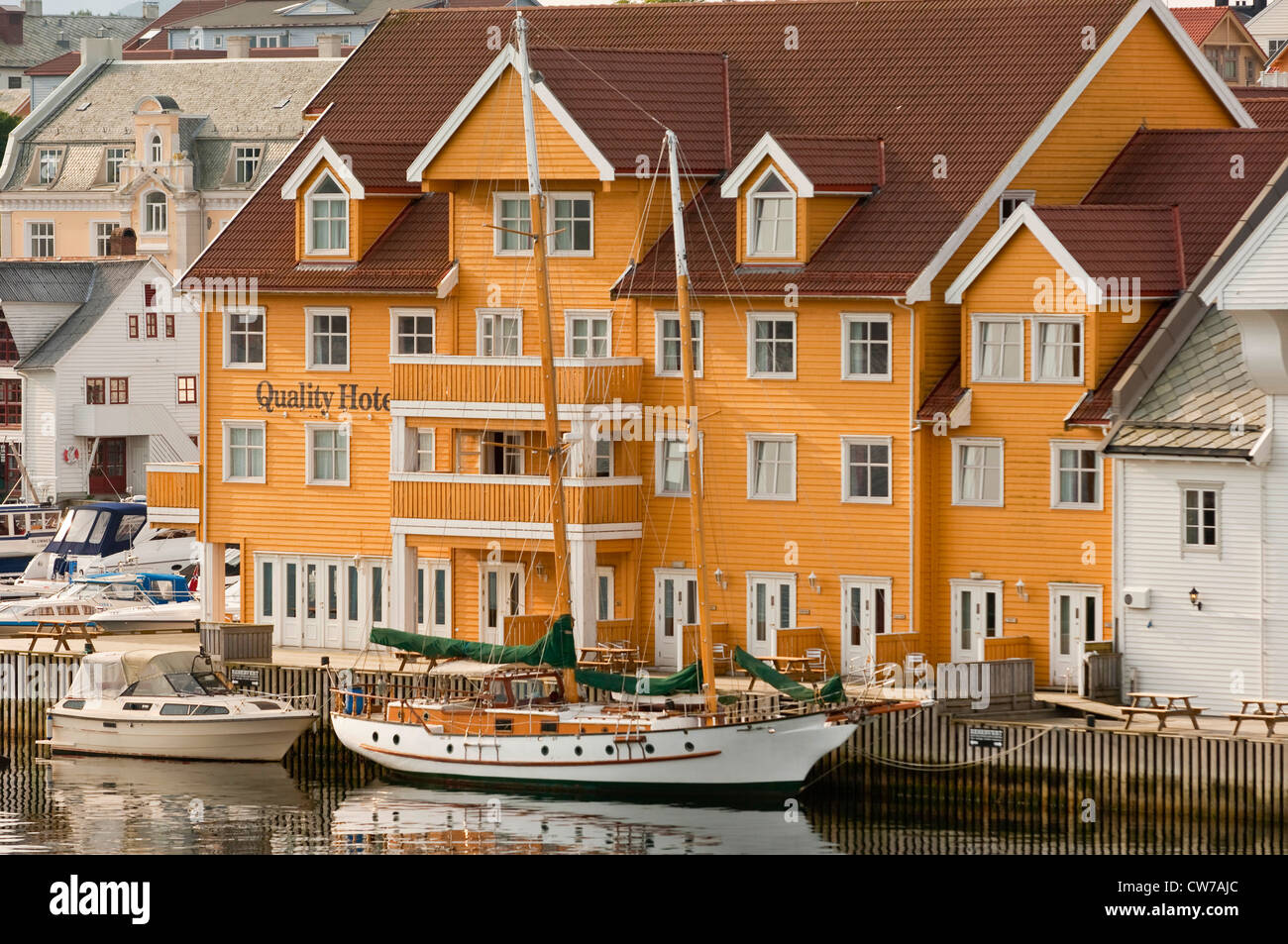 hotel in Flor , the westernmost town of Norway, Norway, Floro Stock ...