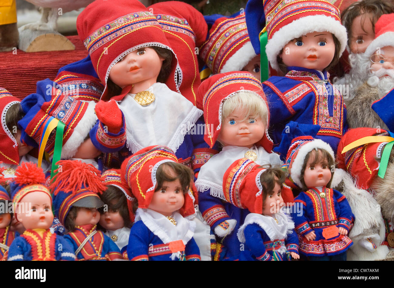 dolls in traditional dress of Sami, Norway, Bergen Stock Photo - Alamy