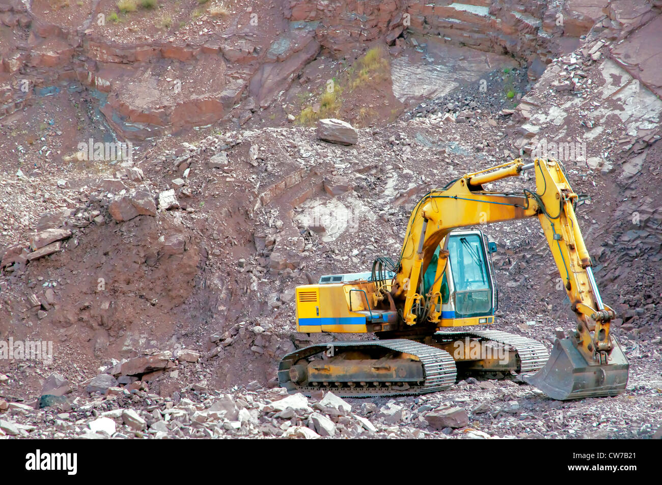 Support activities for the construction of a highway. Road under ...