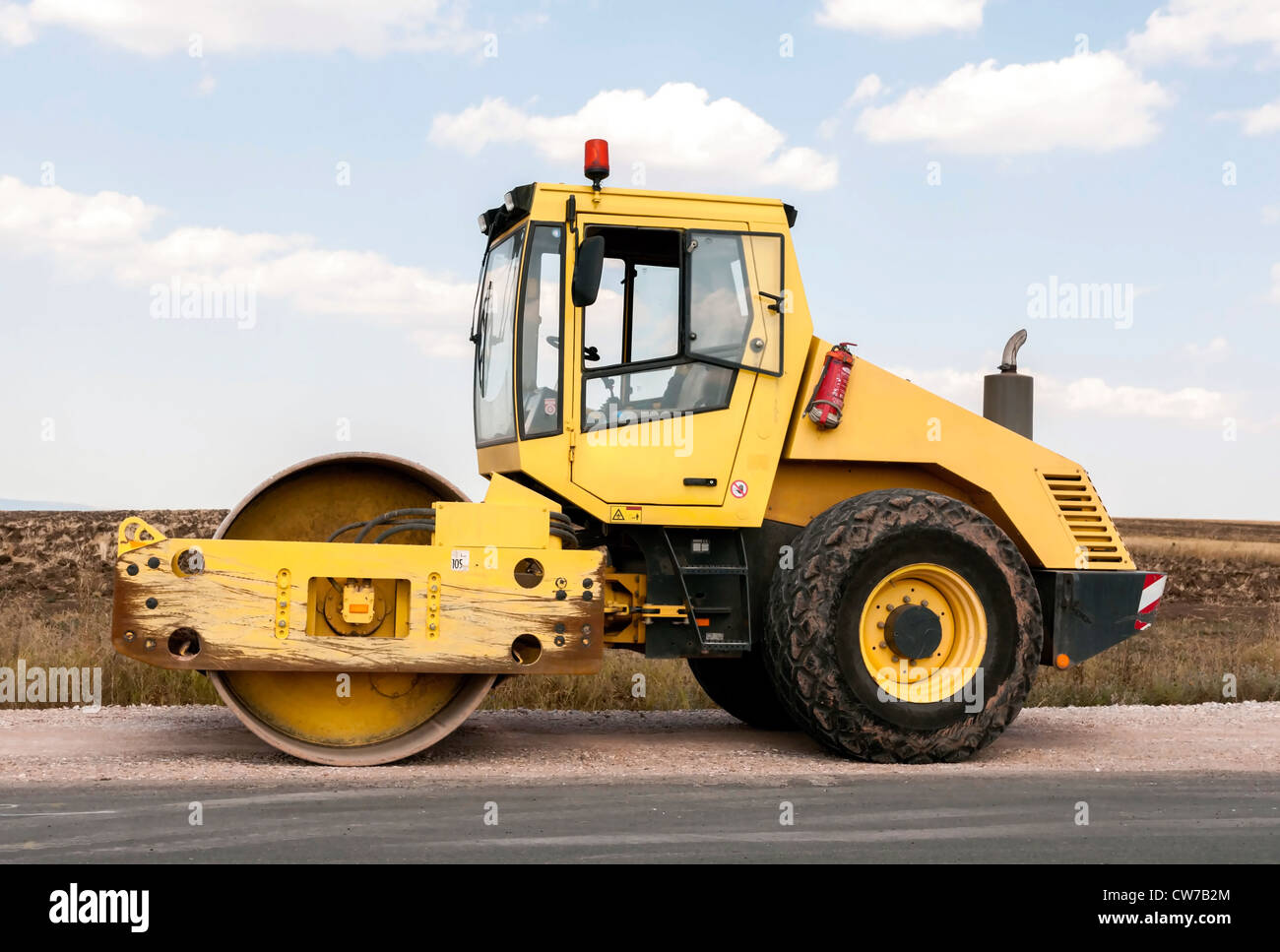 Support activities for the construction of a highway. Road under ...