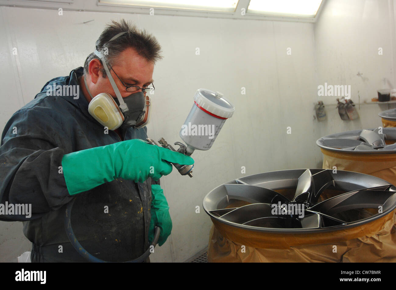 varnisher at work Stock Photo - Alamy