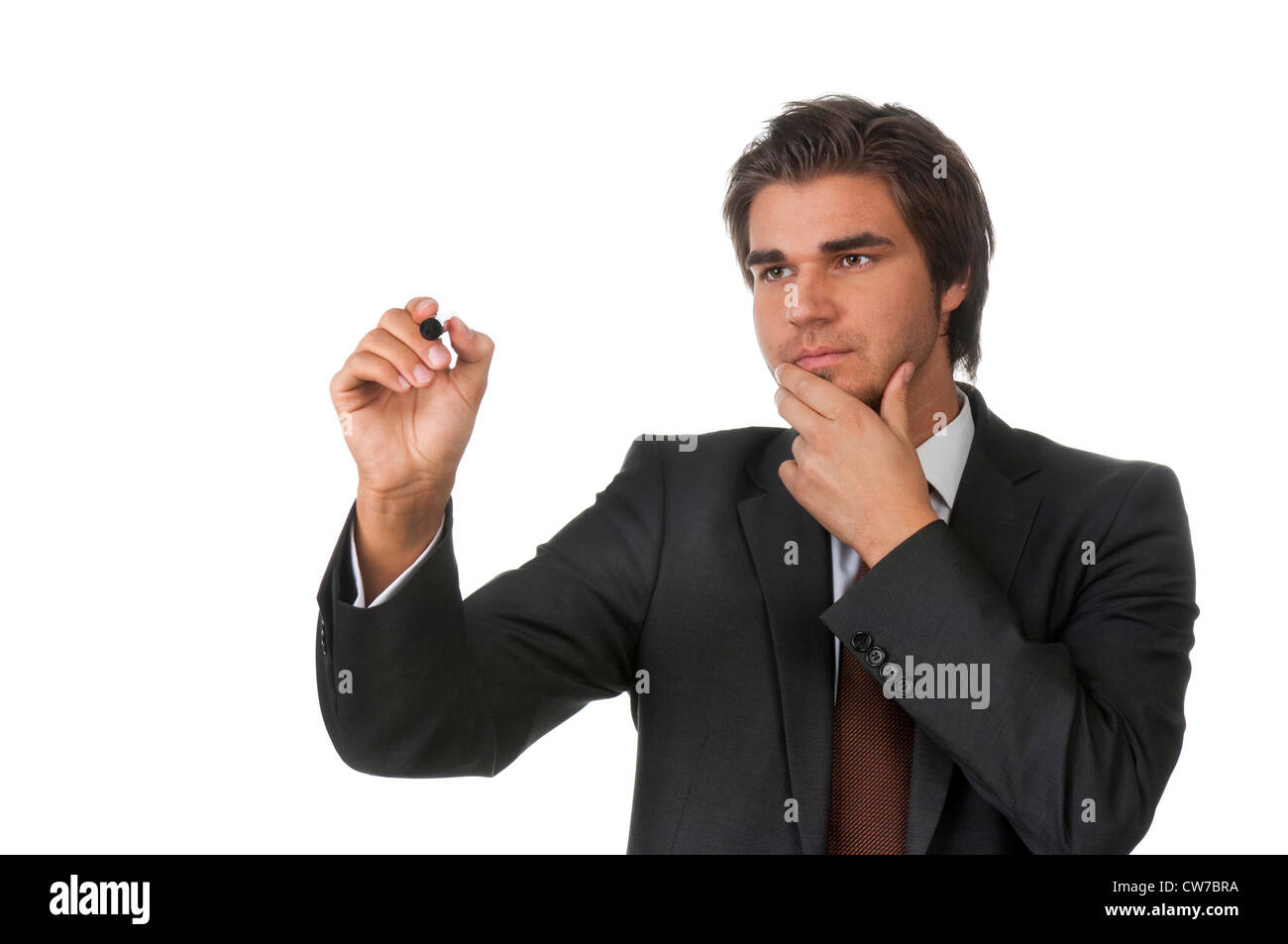 Mans looking over a wall hi-res stock photography and images - Alamy
