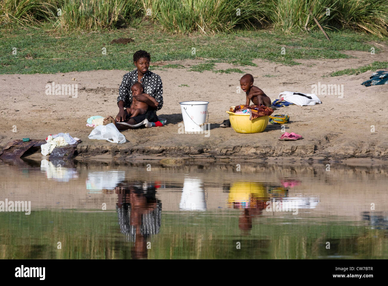 Southern africa cleaning river hi-res stock photography and images - Alamy