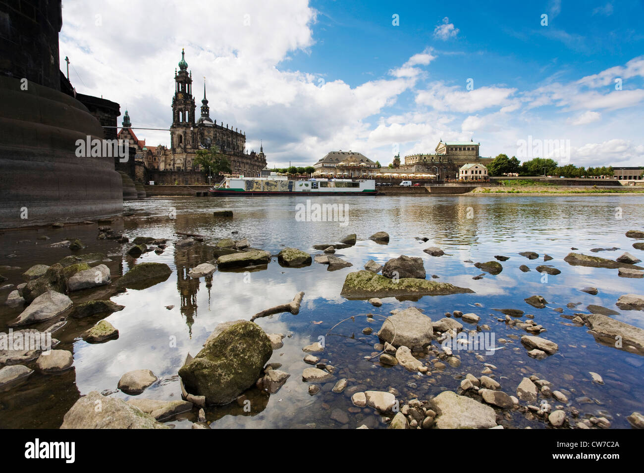 catholic Hofkirche, castle and opera house, Germany, Saxony, Dresden ...