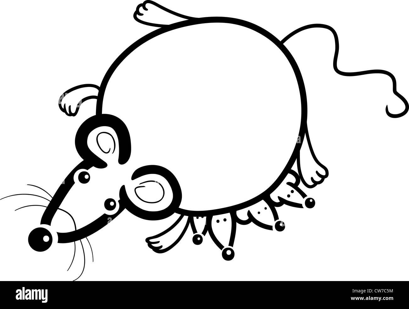 Cartoon Illustration of Cute Mouse Mother with Little Babies for ...