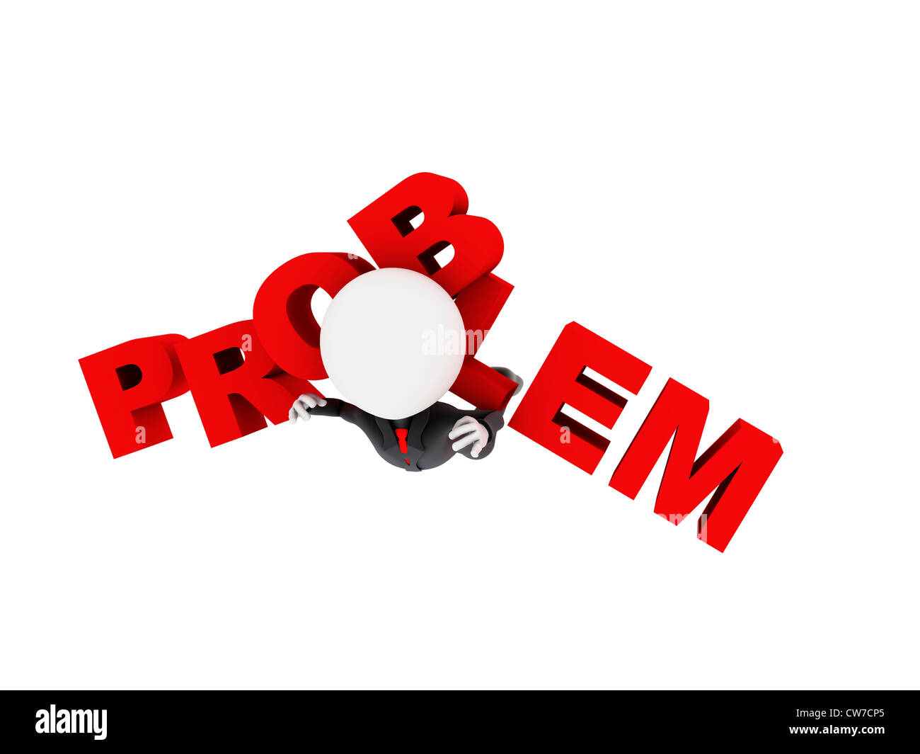 a human problem, a hopeless situation, conceptual illustration, 3d ...